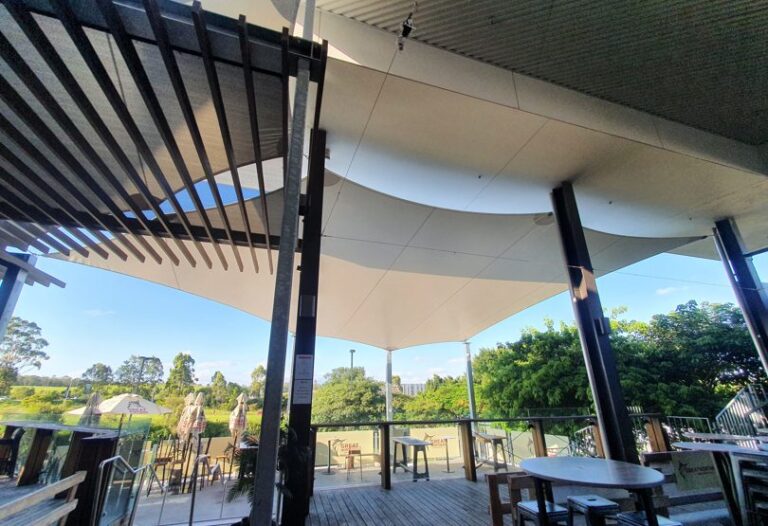 commercial shade structures and retractable roof systems