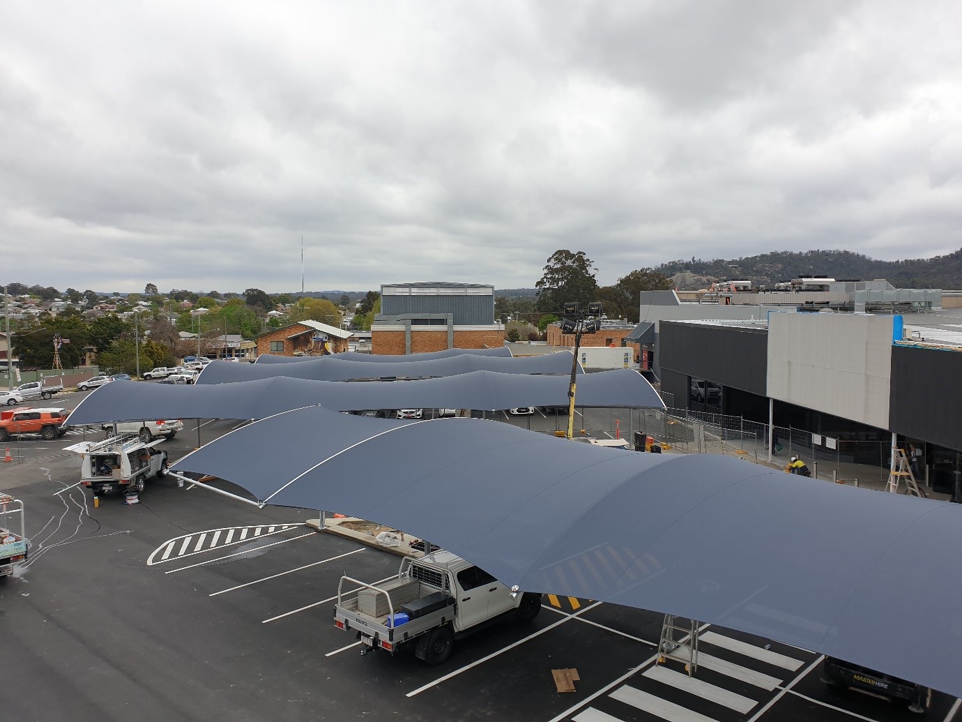 Shade structures for Brisbane shopping centres